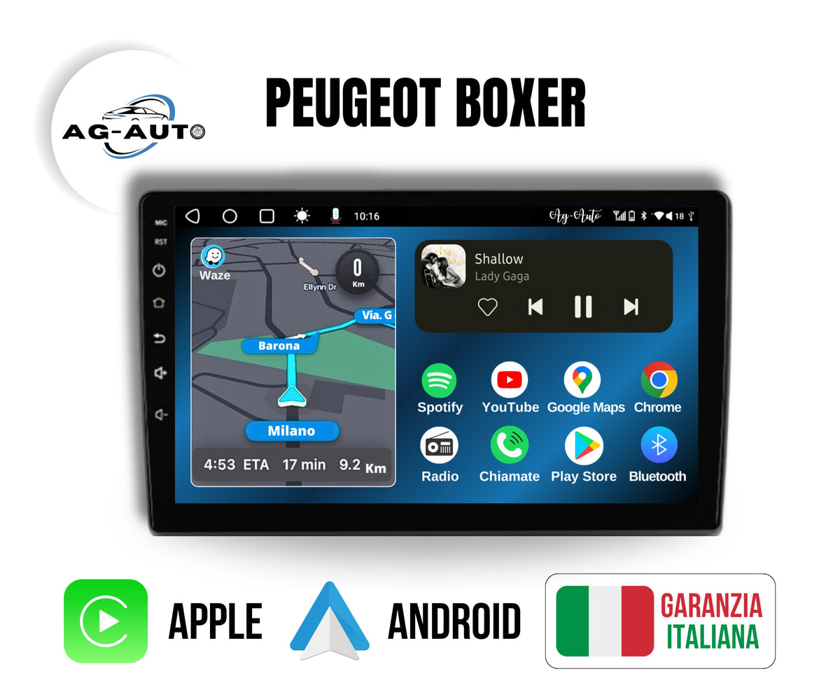 Autoradio Peugeot Boxer Kit Completo Stereo 2 Din Android Carplay GPS ...